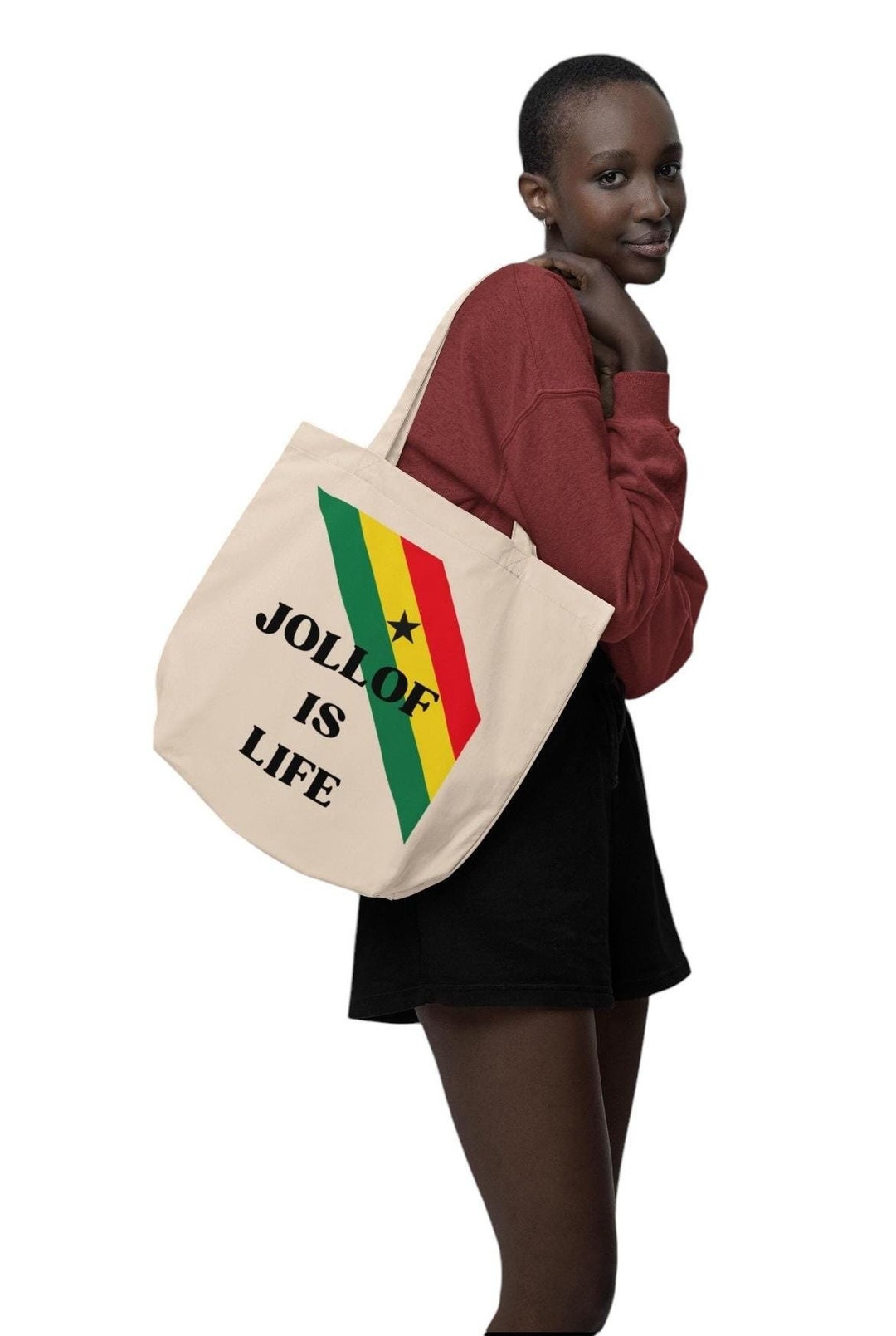 Ghanaian Jollof Rice Organic Canvas Tote Bag for Ghana Trendy, Eco ...