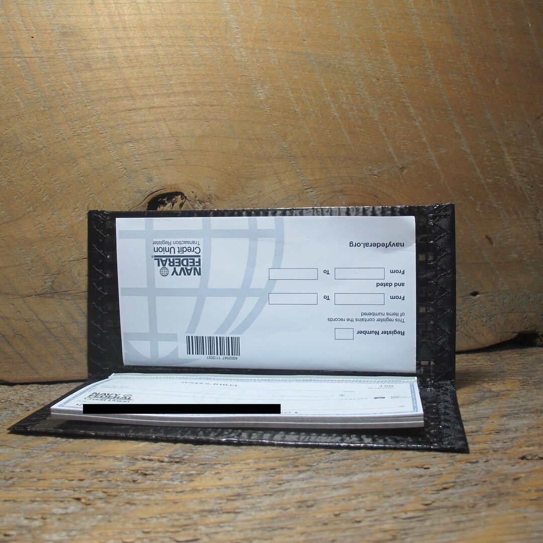 Carbon Fiber Checkbook Cover or Cash Envelope USA Made Vegan - Etsy