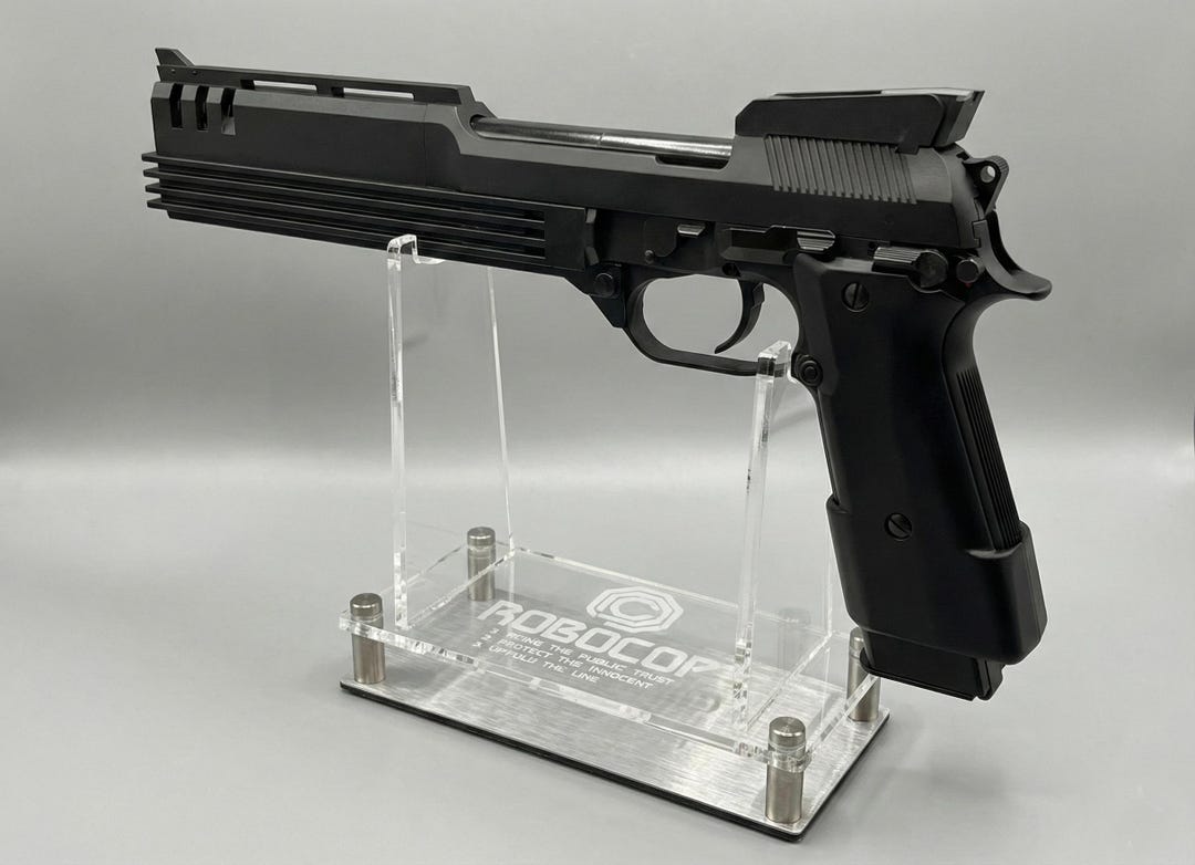 Robocop Auto-9 Prop Stand - Acrylic & Aluminum Base - Movie Replica ...