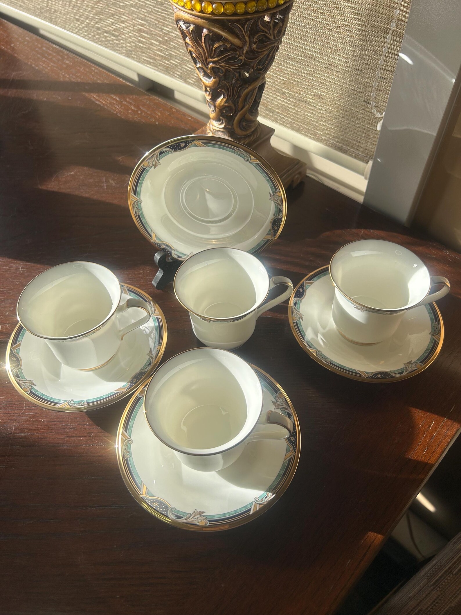 1990s Noritake Paris Opera Japanese Bone China Teacups and Saucers ...