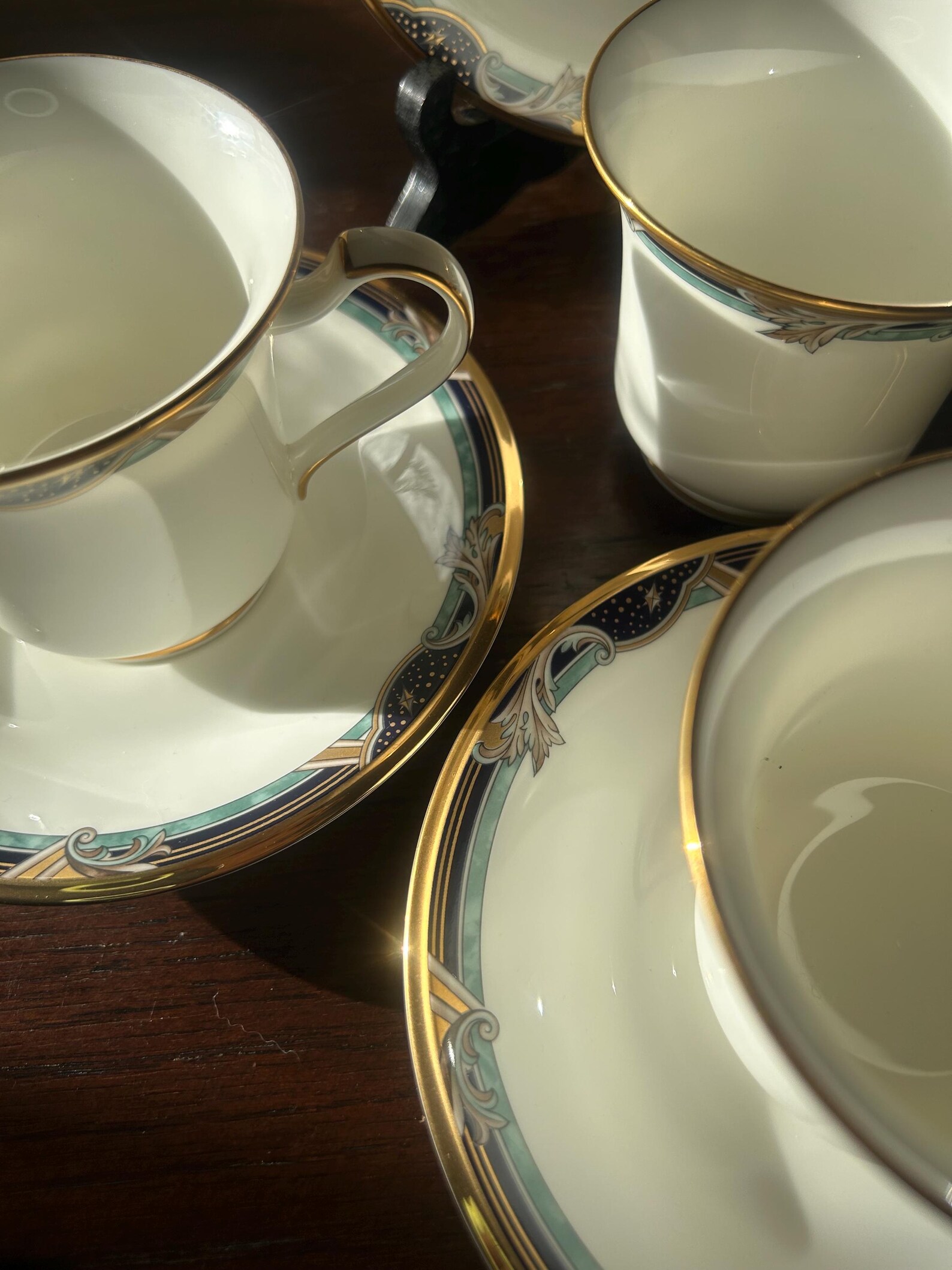 1990s Noritake Paris Opera Japanese Bone China Teacups and Saucers ...