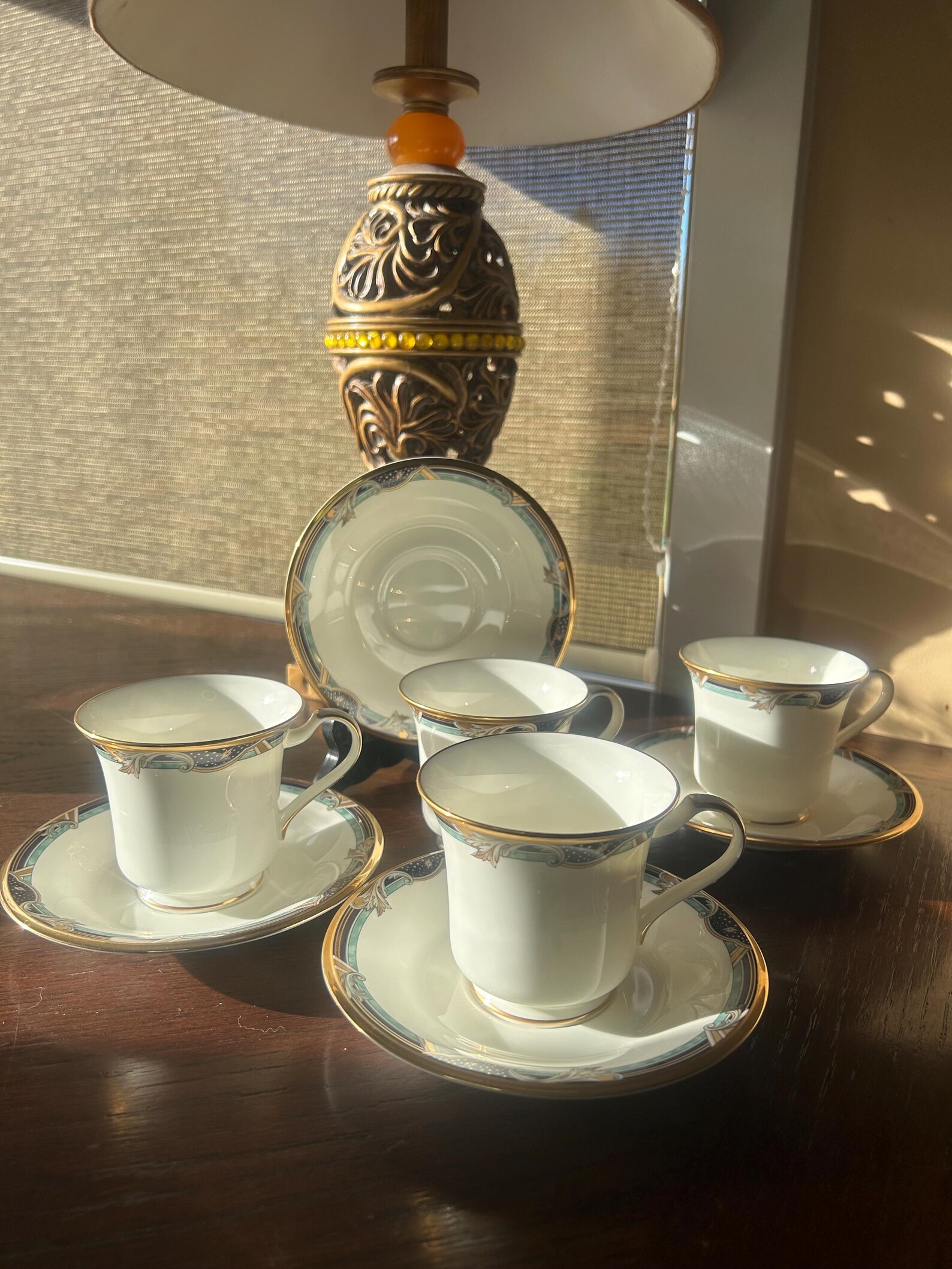 1990s Noritake Paris Opera Japanese Bone China Teacups and Saucers ...