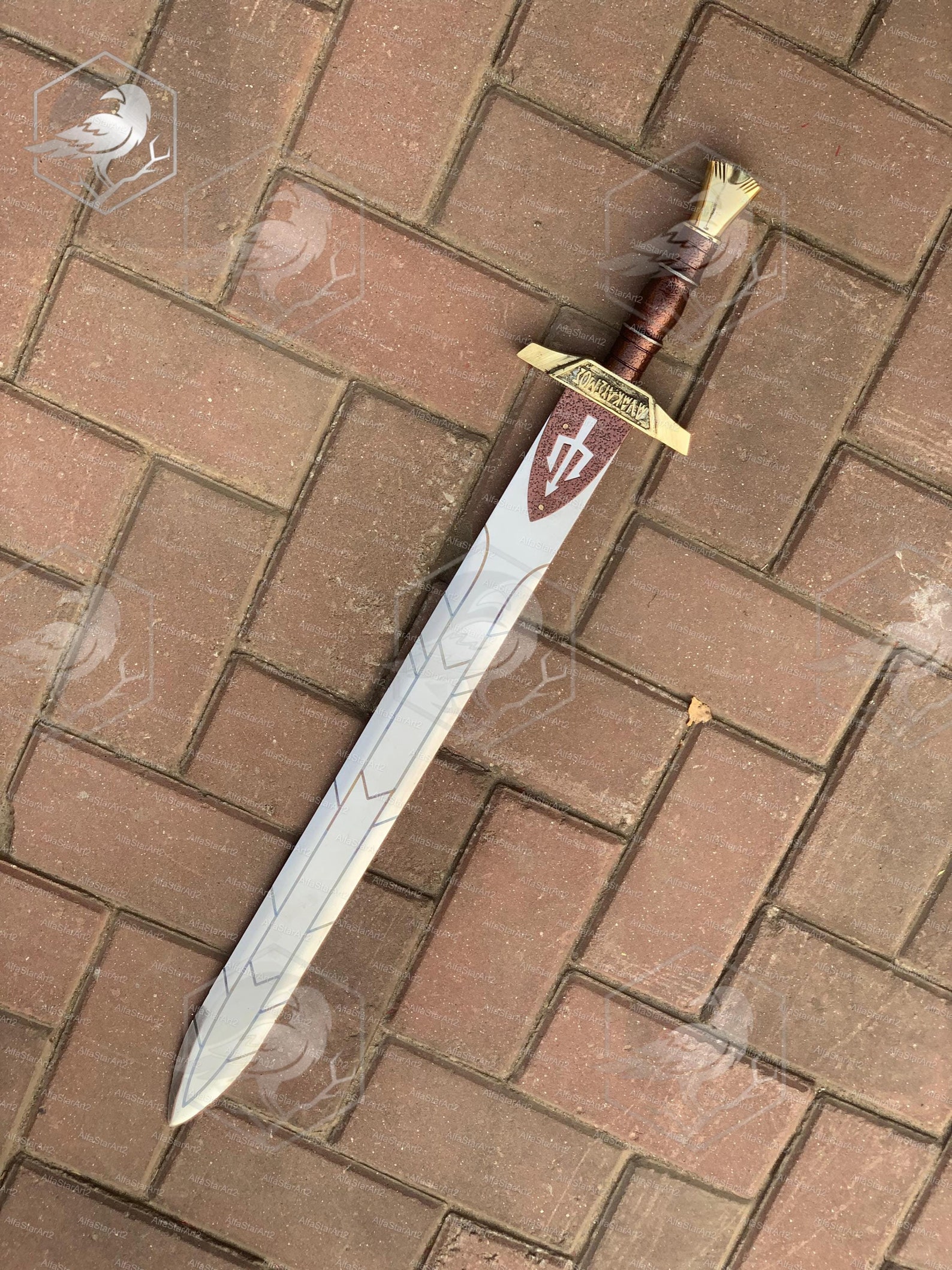 Custom Riptide Sword of Percy Jackson, Forged Olympians Sword ...