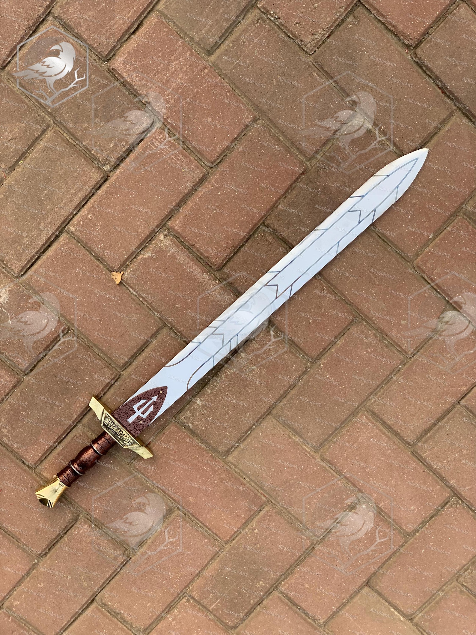 Custom Riptide Sword of Percy Jackson, Forged Olympians Sword ...