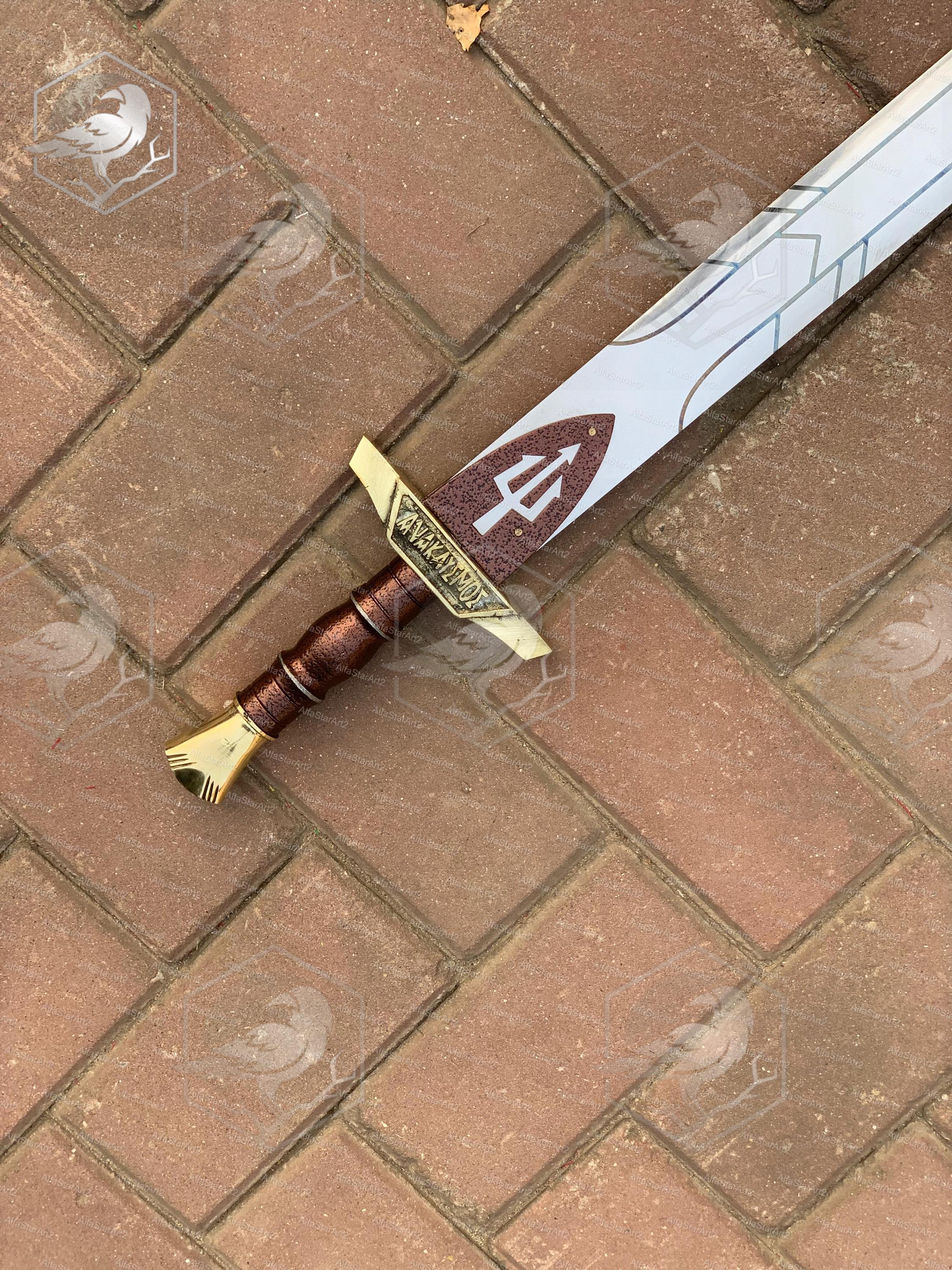 Custom Riptide Sword of Percy Jackson, Forged Olympians Sword ...