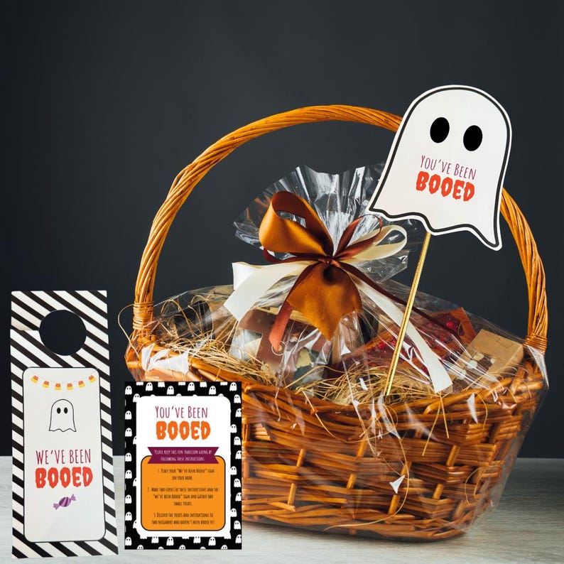 Boo Basket Tag You've Been Booed Halloween Gift Basket Digital Download ...