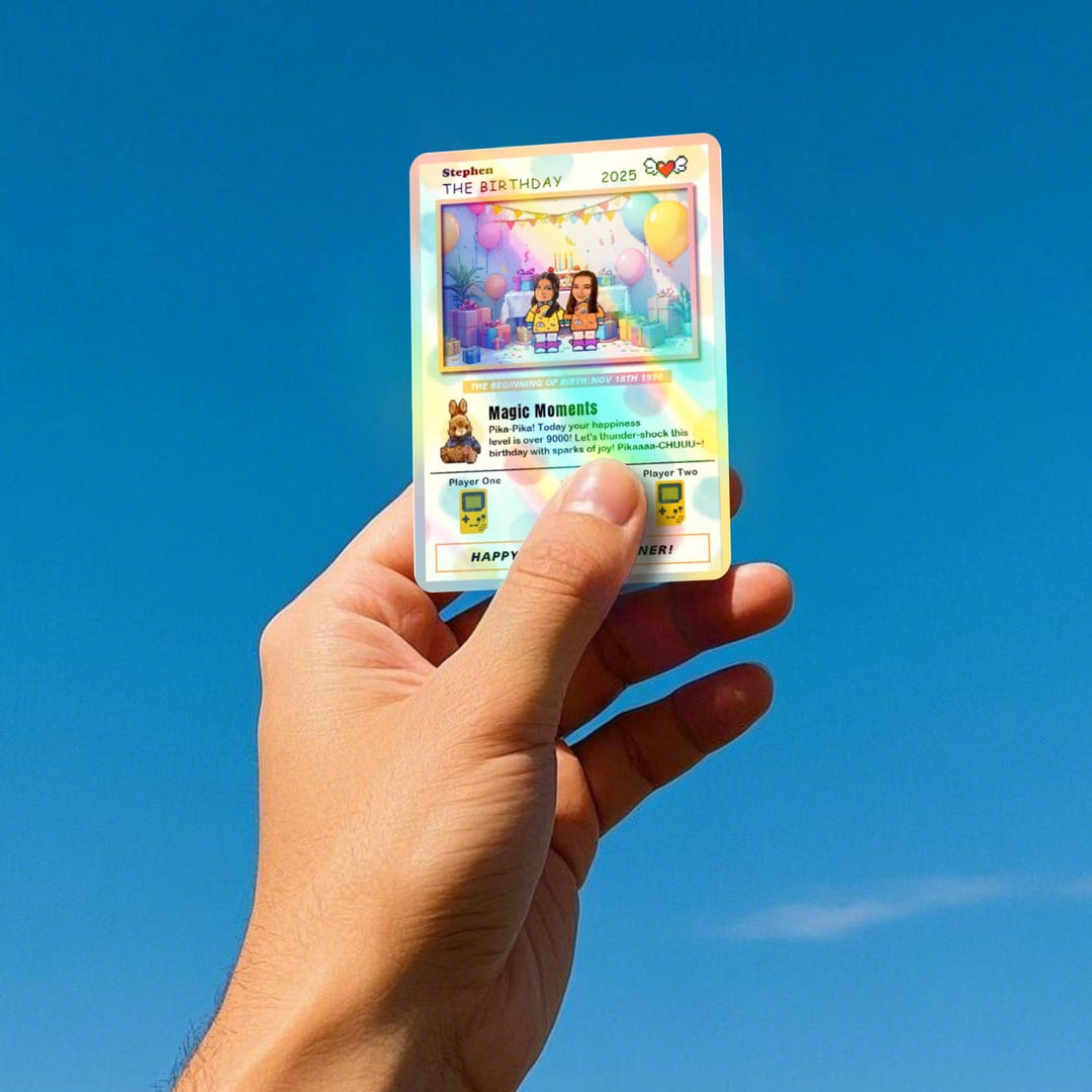 Personalized Pokemon Cards - Digital Birthday Gift for Friends ...