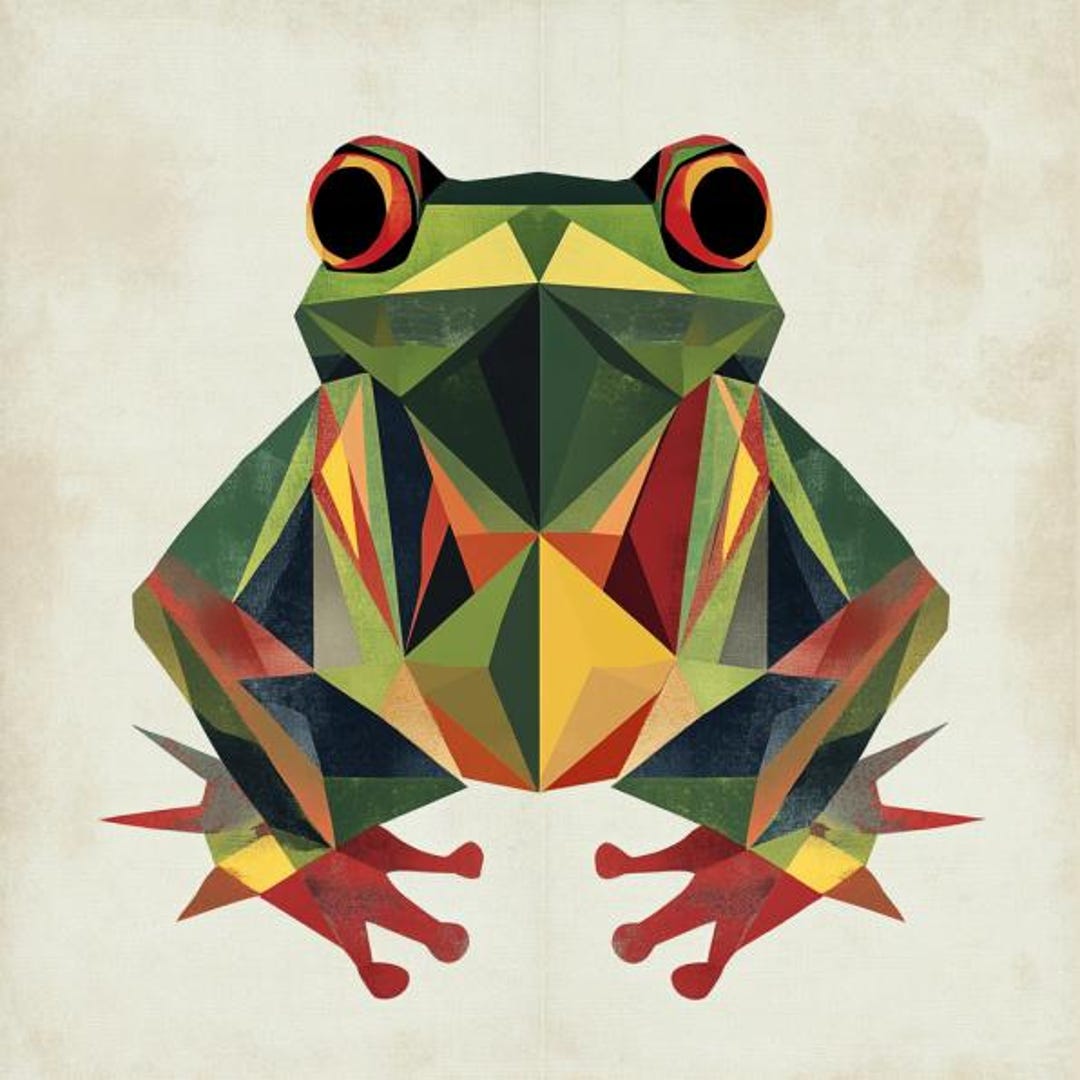 A Unique and Beautiful Frog Made From Combination of Polygon and ...