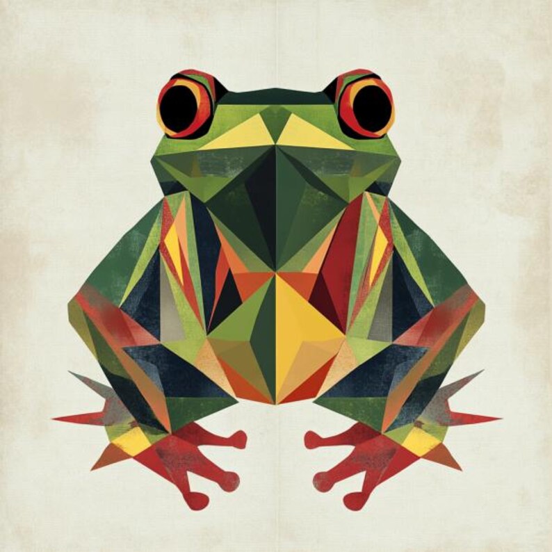 A Unique and Beautiful Frog Made From Combination of Polygon and ...