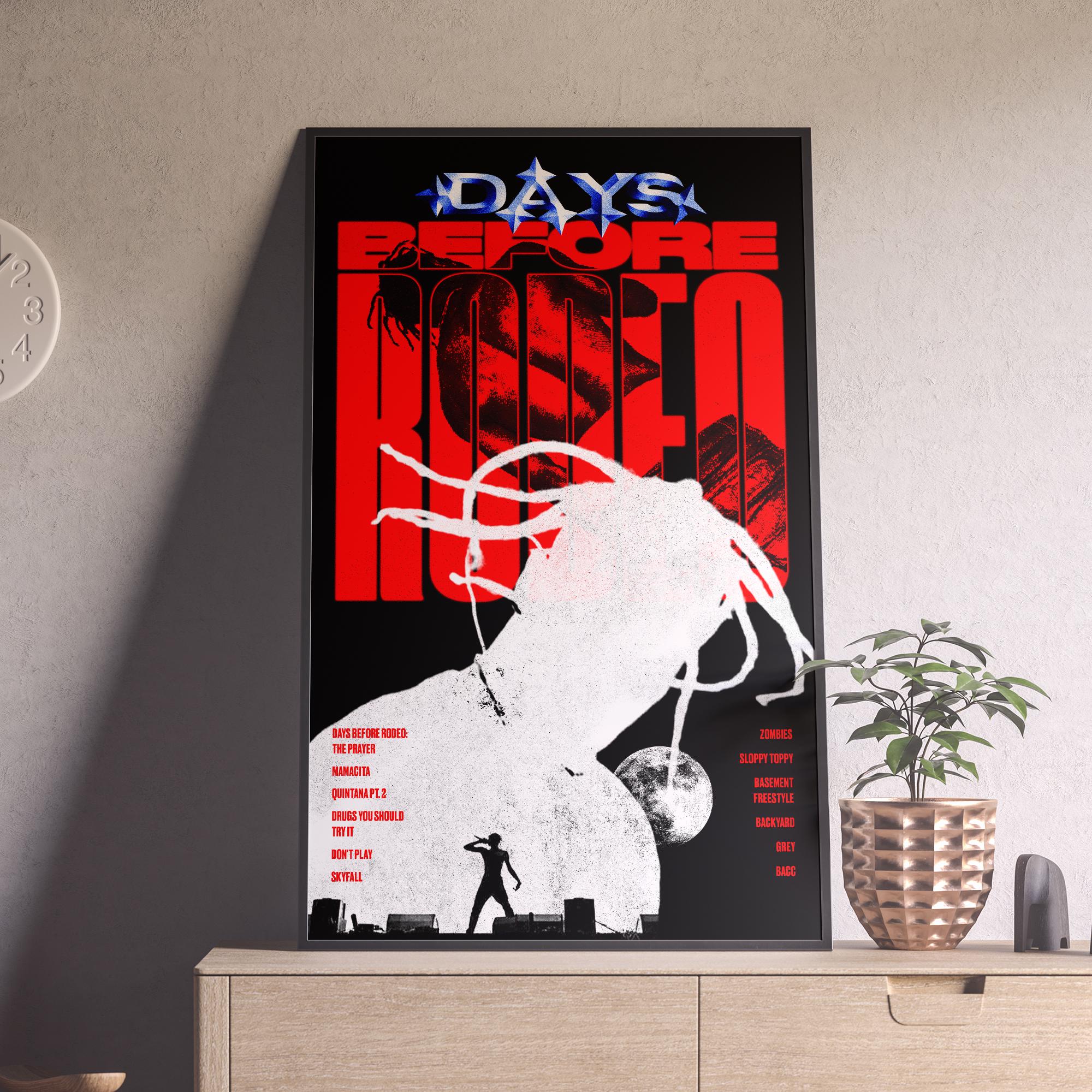 Travis Scott Poster, Vintage Style, Album Cover, Days Before Rodeo ...