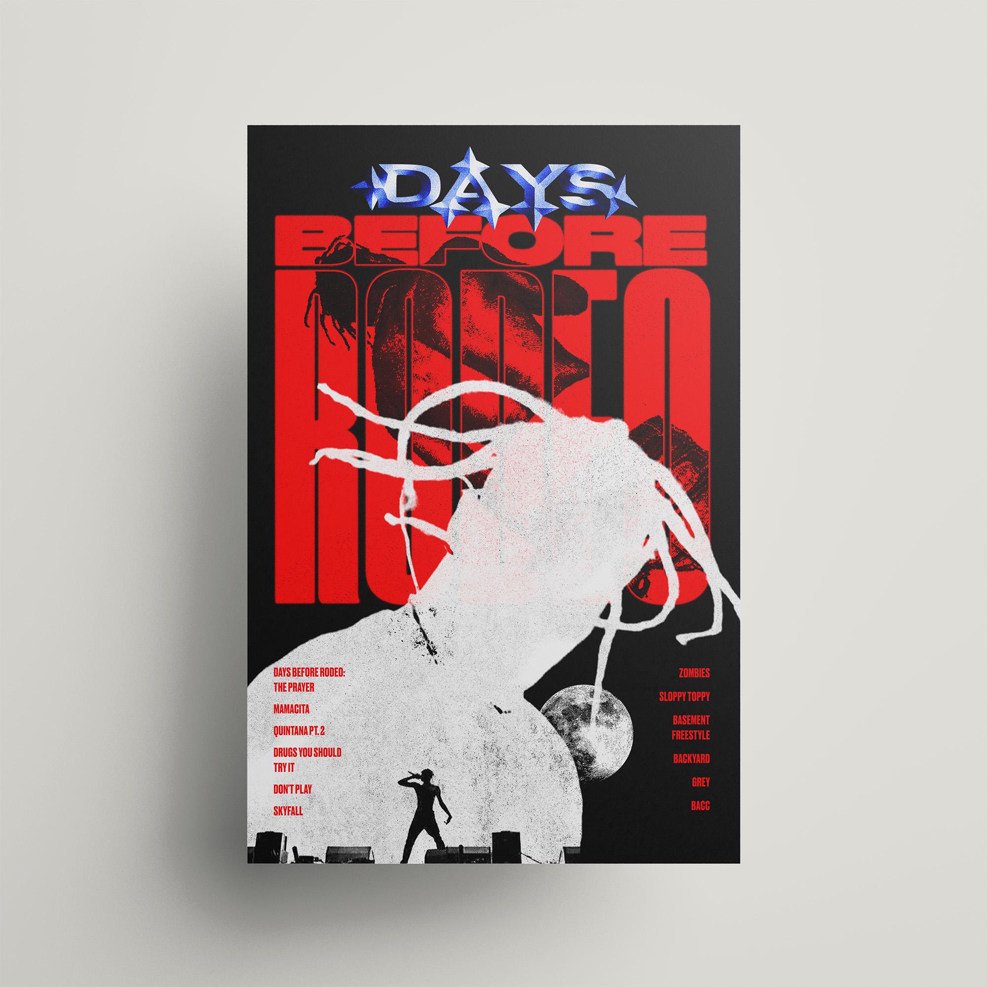 Travis Scott Poster, Vintage Style, Album Cover, Days Before Rodeo ...