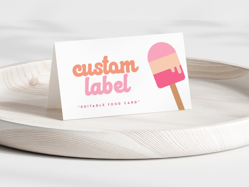 Popsicle Birthday Table Sign Template, Summer Party Decorations ...