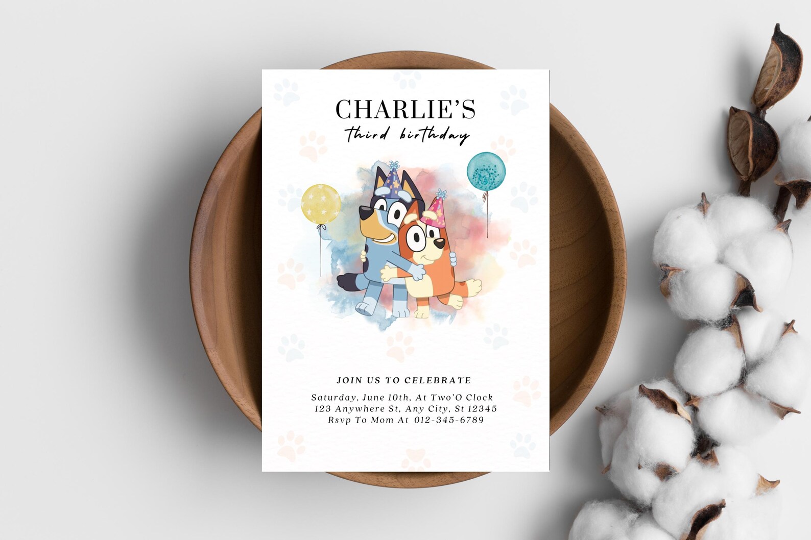 Editable Party Birthday Invitation, Kids Birthday Party Invitation - Etsy