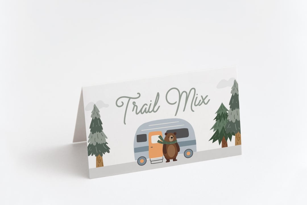 One Happy Camper Food Tent: National Park Party Decor (digital Template ...