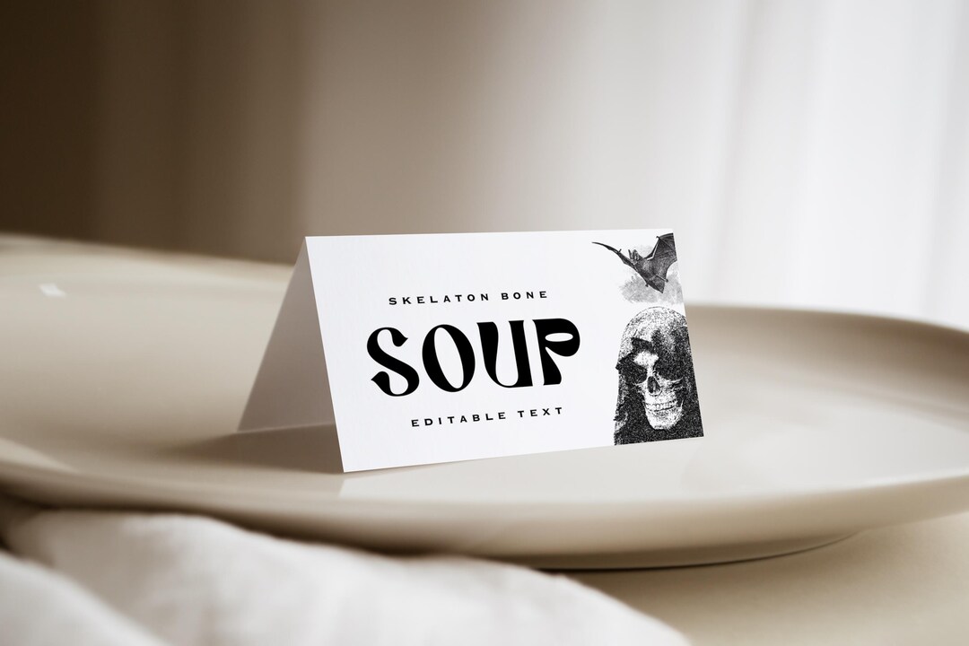 Spooky Ghoul Halloween Food Label, Editable Printable Template (digital ...