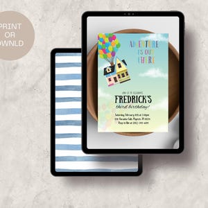 Up Birthday Invitation, Pixar - Etsy