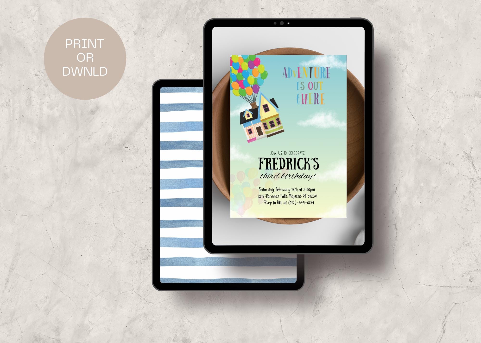 Up Birthday Invitation, Pixar - Etsy