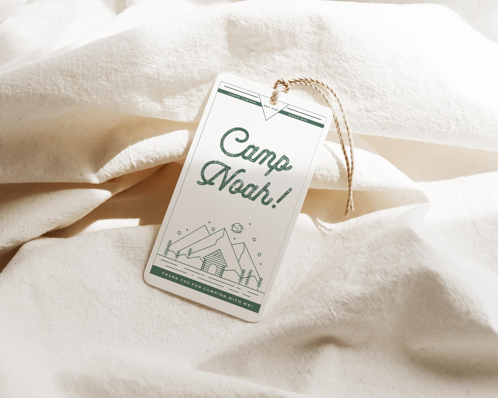 Happy Camper Birthday Cupcake Toppers: Camp Theme, Editable (digital ...