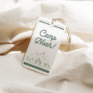 Camping Birthday Thank You Cards: Editable Camp Theme (digital Download ...