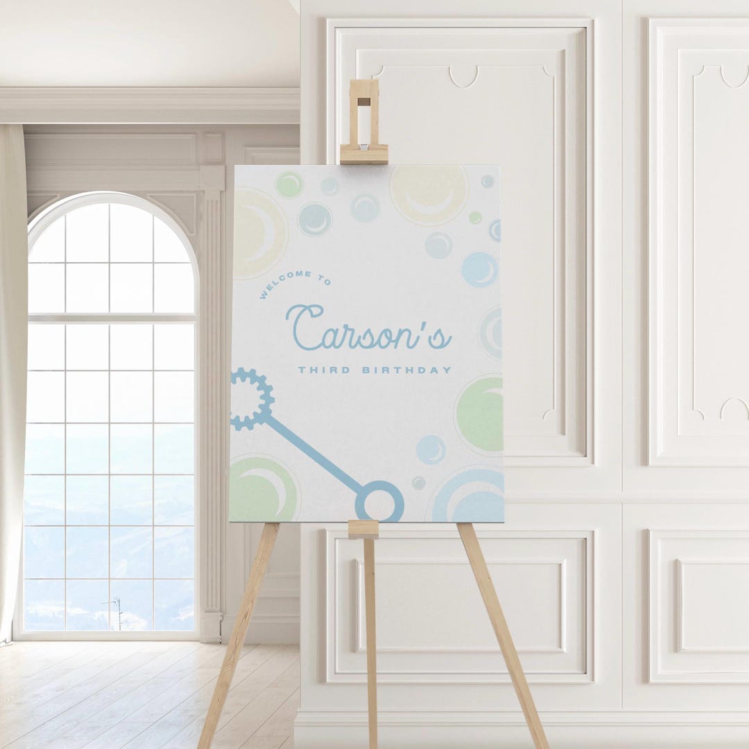 Boys Birthday Party Welcome Sign, Summer Theme, All Ages, Digital ...