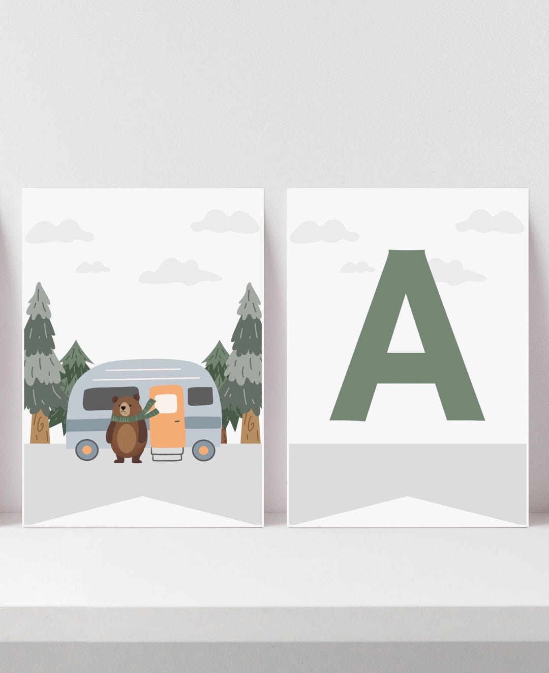 Happy Camper Party Banner: Boy First Birthday Decor Editable Template ...