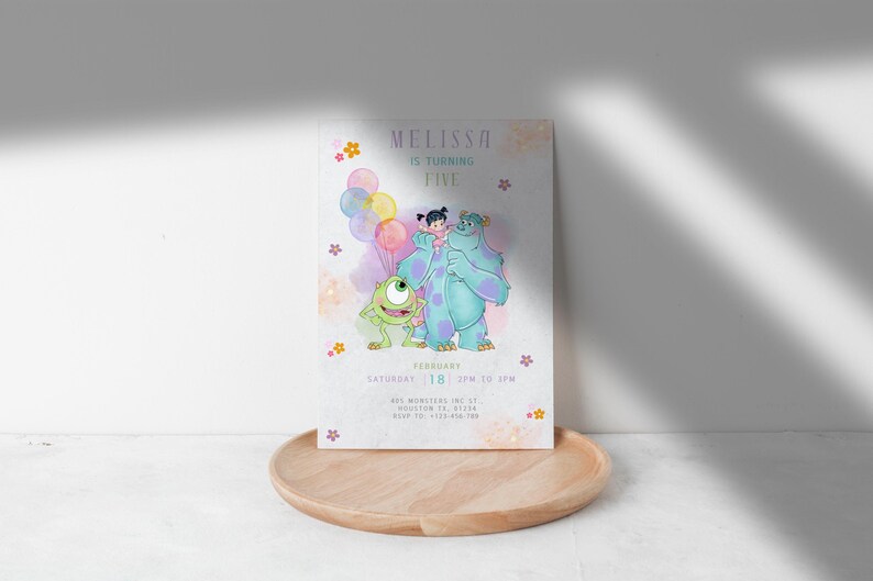 Monster Birthday Invitation, Printable Monsters University Template ...