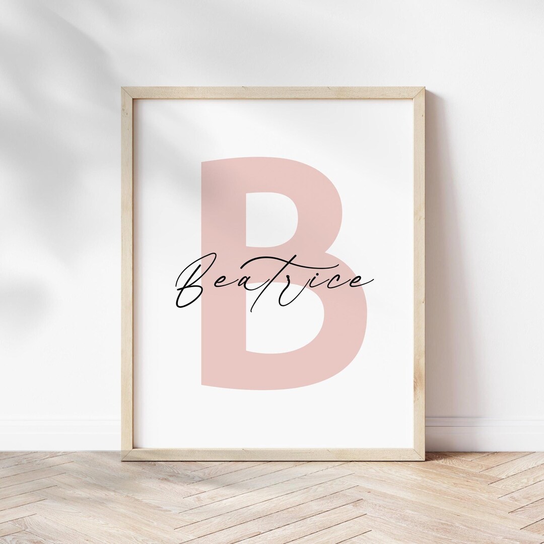 Personalized Photo Frame | Printable Photo Room Decor | Editable Letter ...