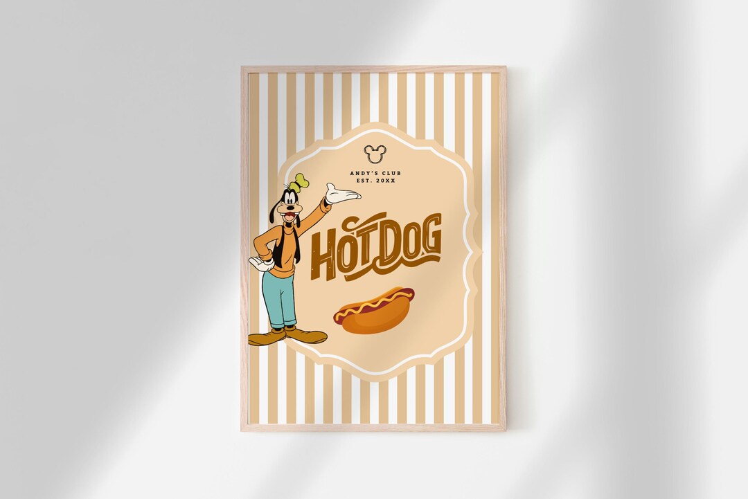 Magical Mickey Stationary Sign | Hot Dog Stationary Sign | Neutral ...