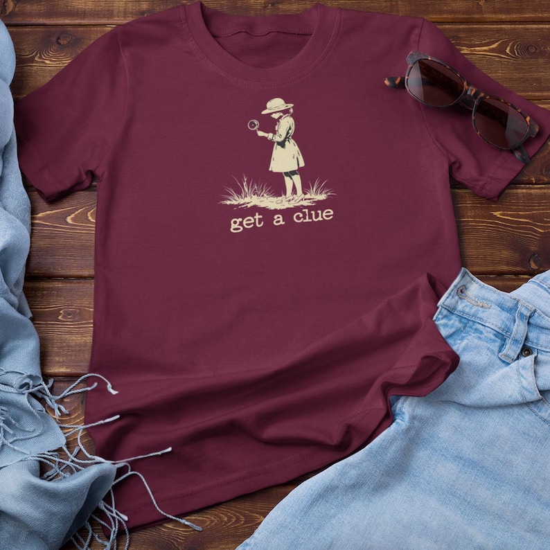 Nancy Drew Shirt Get A Clue Tee Mystery Book Lover T Shirt Gift for ...