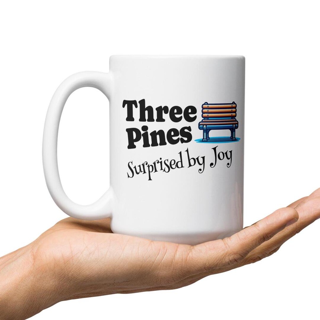 Three Pines Mug, Park Bench Design, Mystery Lover Gift, Book Lover Mug ...
