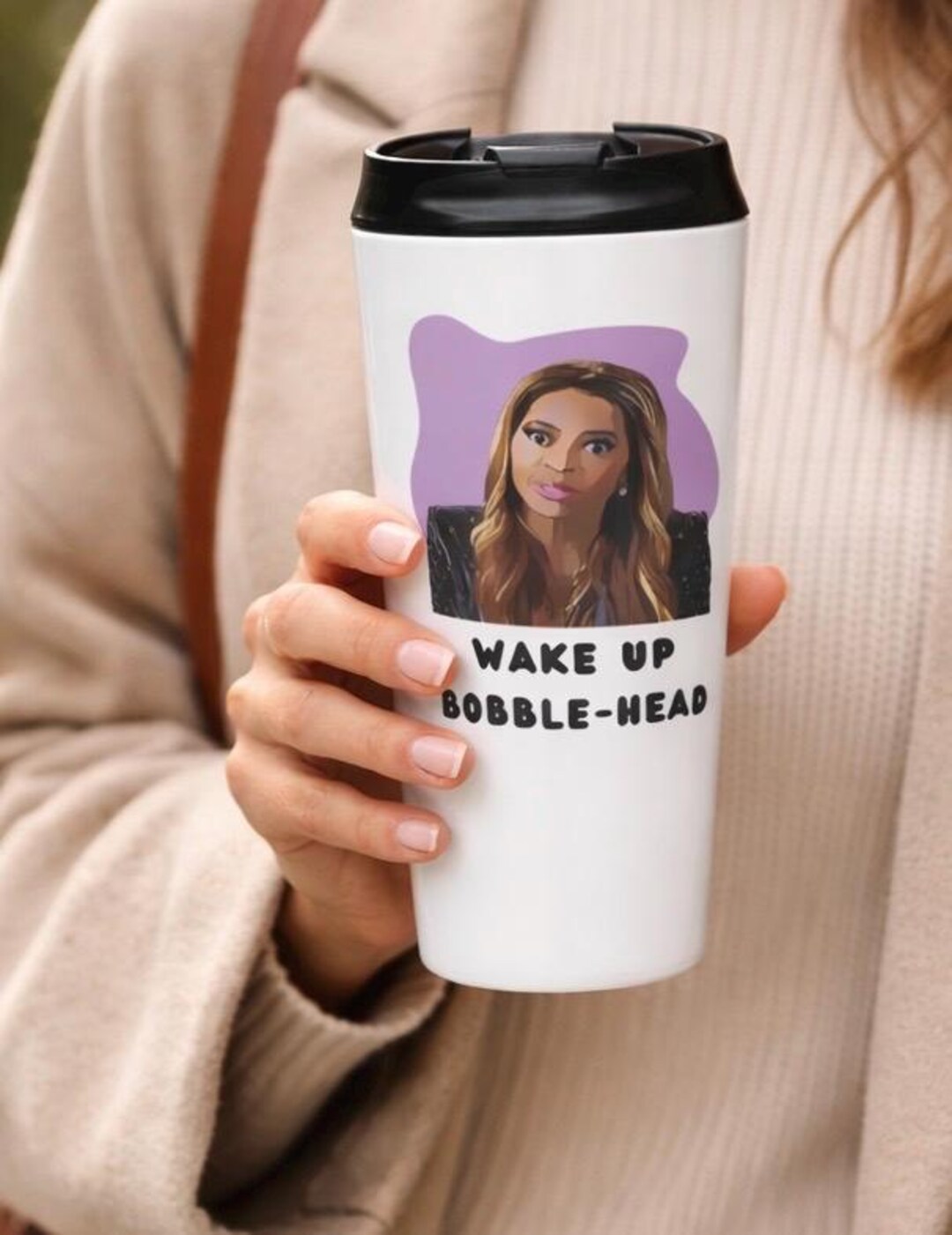 Mary Cosby 'wake up Bobblehead' Stainless Steel Travel Mug - RHOSLC ...