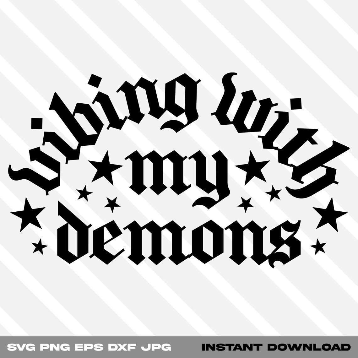 Vibing With My Demons SVG PNG EPS Dxf Jpg, Dark Humor, Sarcastic ...
