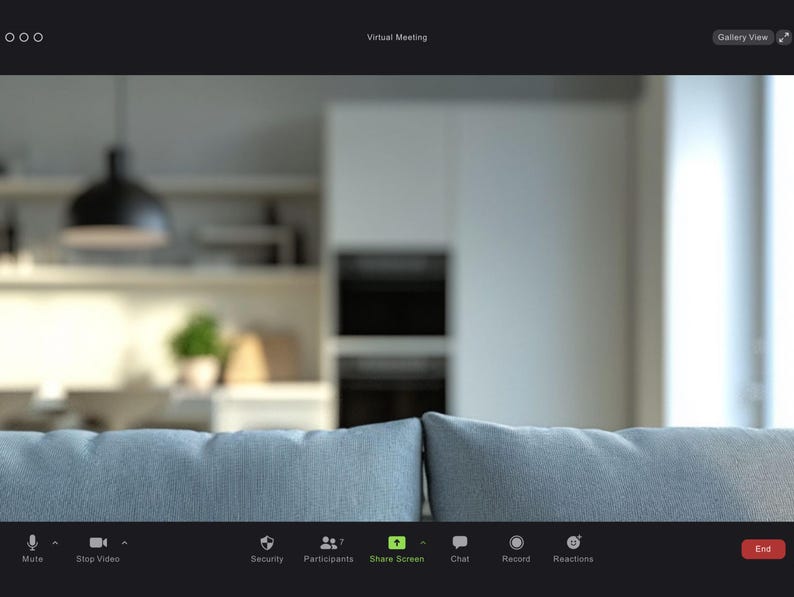 Realistic Home Blurred Zoom Background, Teams Background, Real Living ...