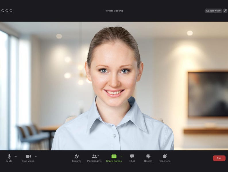 Zoom Background Blurred Realistic Home Office, Teams Background Home ...