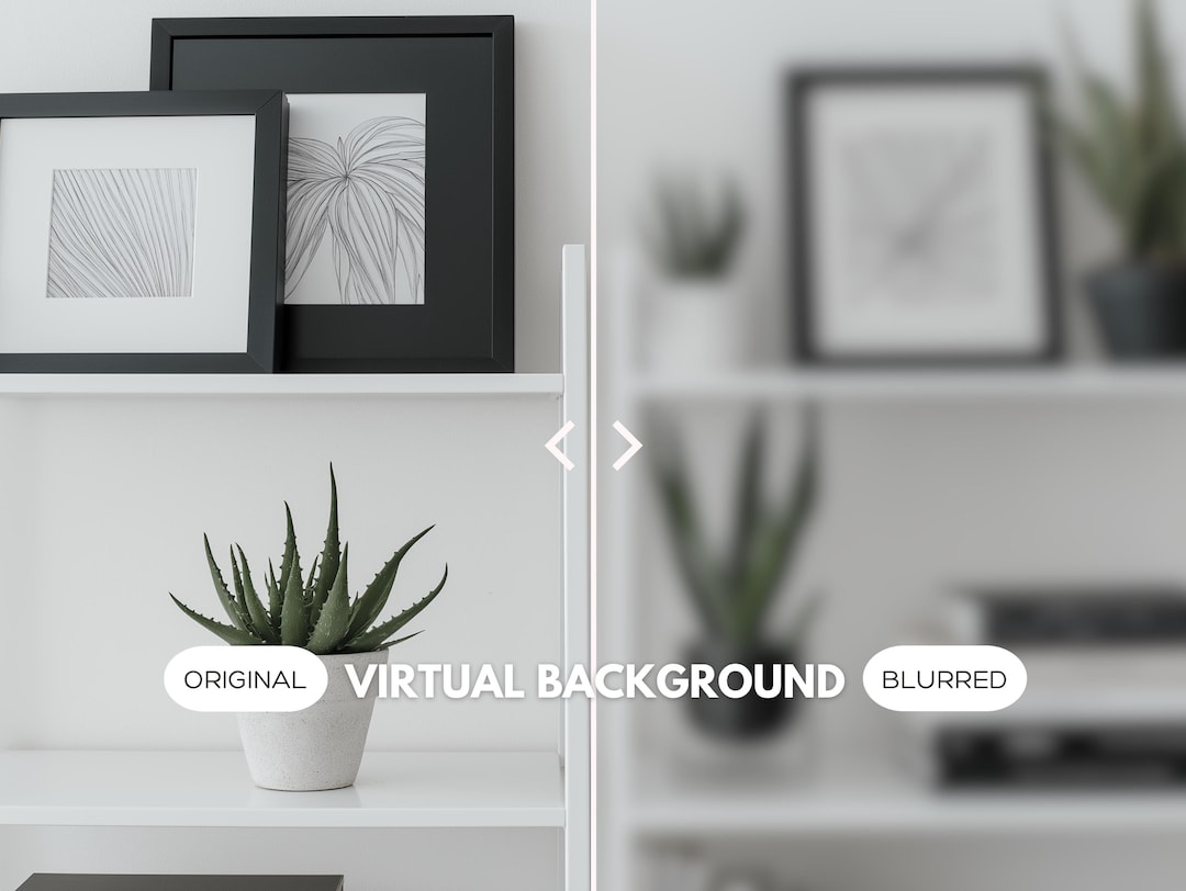 Zoom Office, Home Decor Zoom Background, Work From Home, Realistic Wall ...