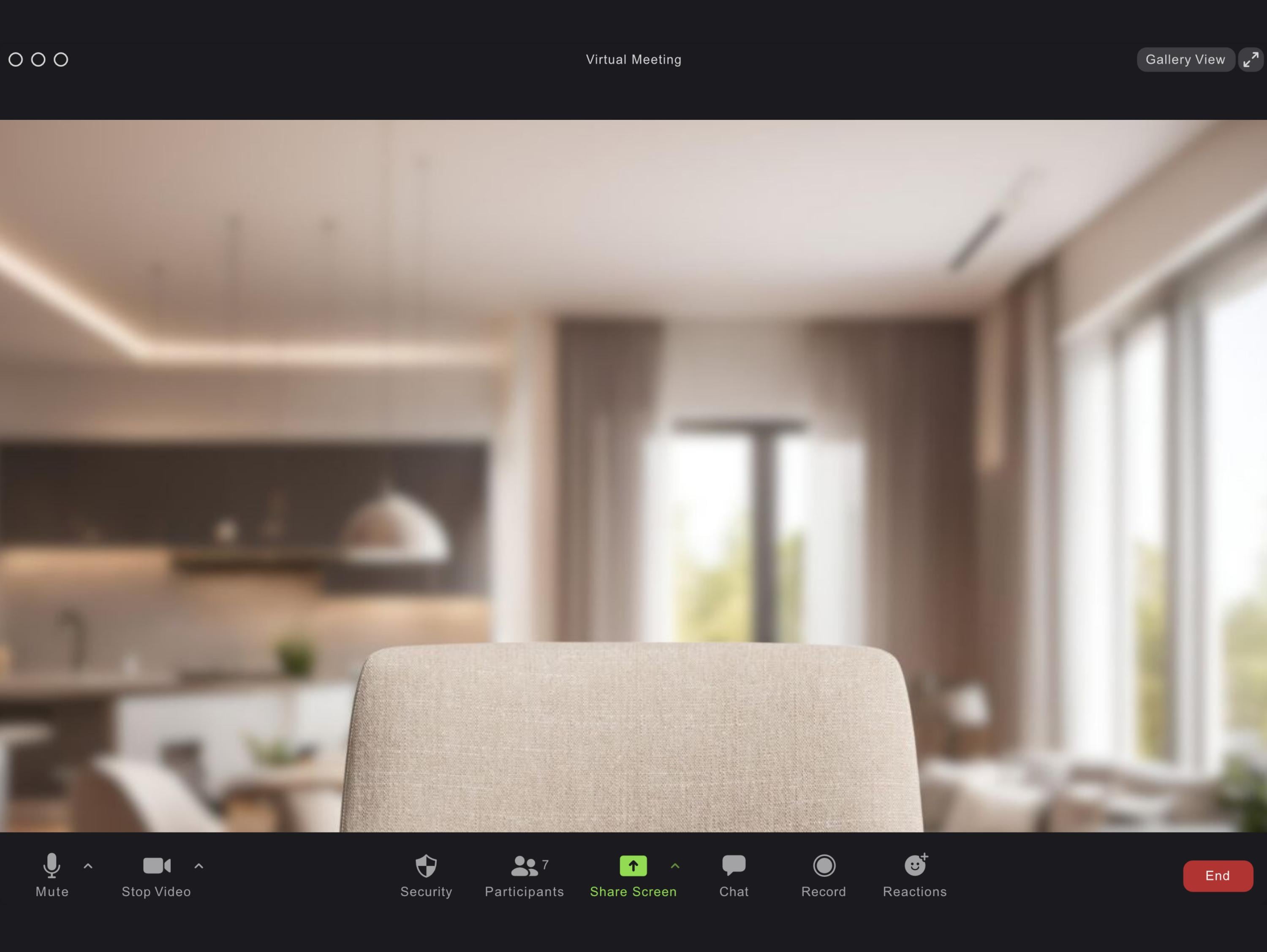 Living Room Blurred Zoom Background, Teams Background, Zoom Background ...