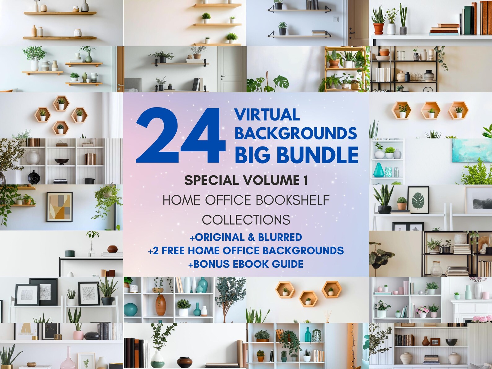 24 Virtual Backgrounds Bundle, Zoom Backgrounds, MS Teams Background ...