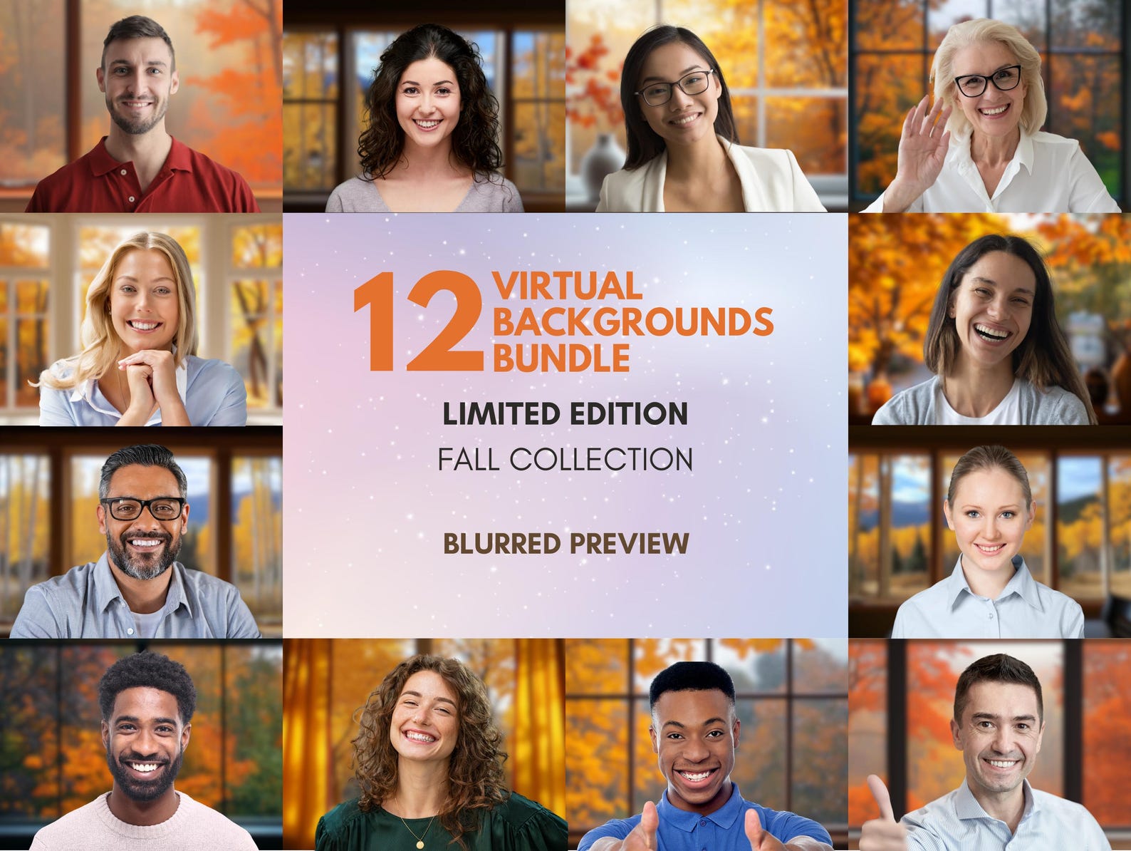 Fall Virtual Backgrounds, Autumn Digital Background, Zoom Background ...
