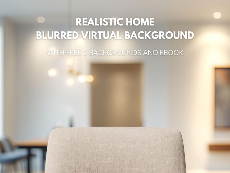 Blurred Home Office Virtual Background, Realistic Zoom/teams Backdrop ...