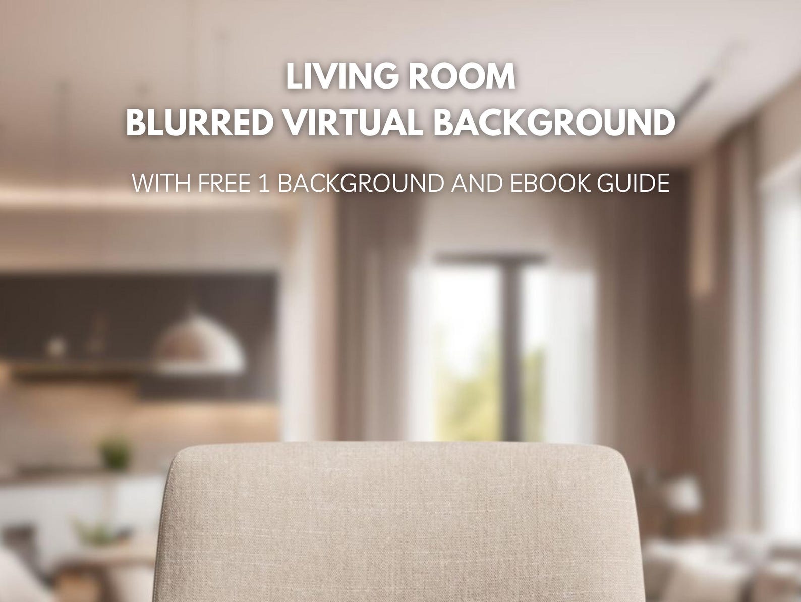 Living Room Blurred Zoom Background, Teams Background, Zoom Background ...