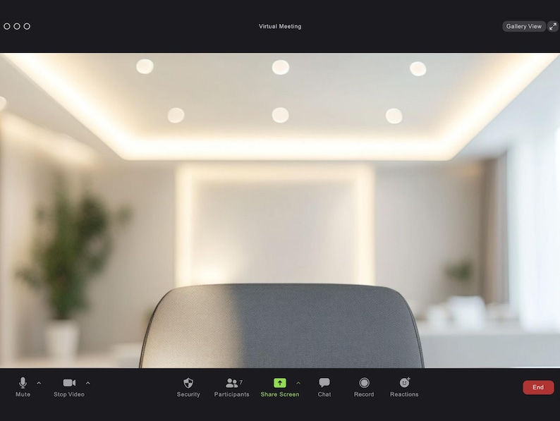 Professional Home Office Blurred Virtual Background for Zoom and Teams ...