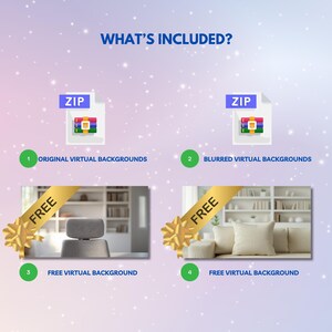 12 Virtual Backgrounds Bundle, Home Office Backdrop, Work From Home ...