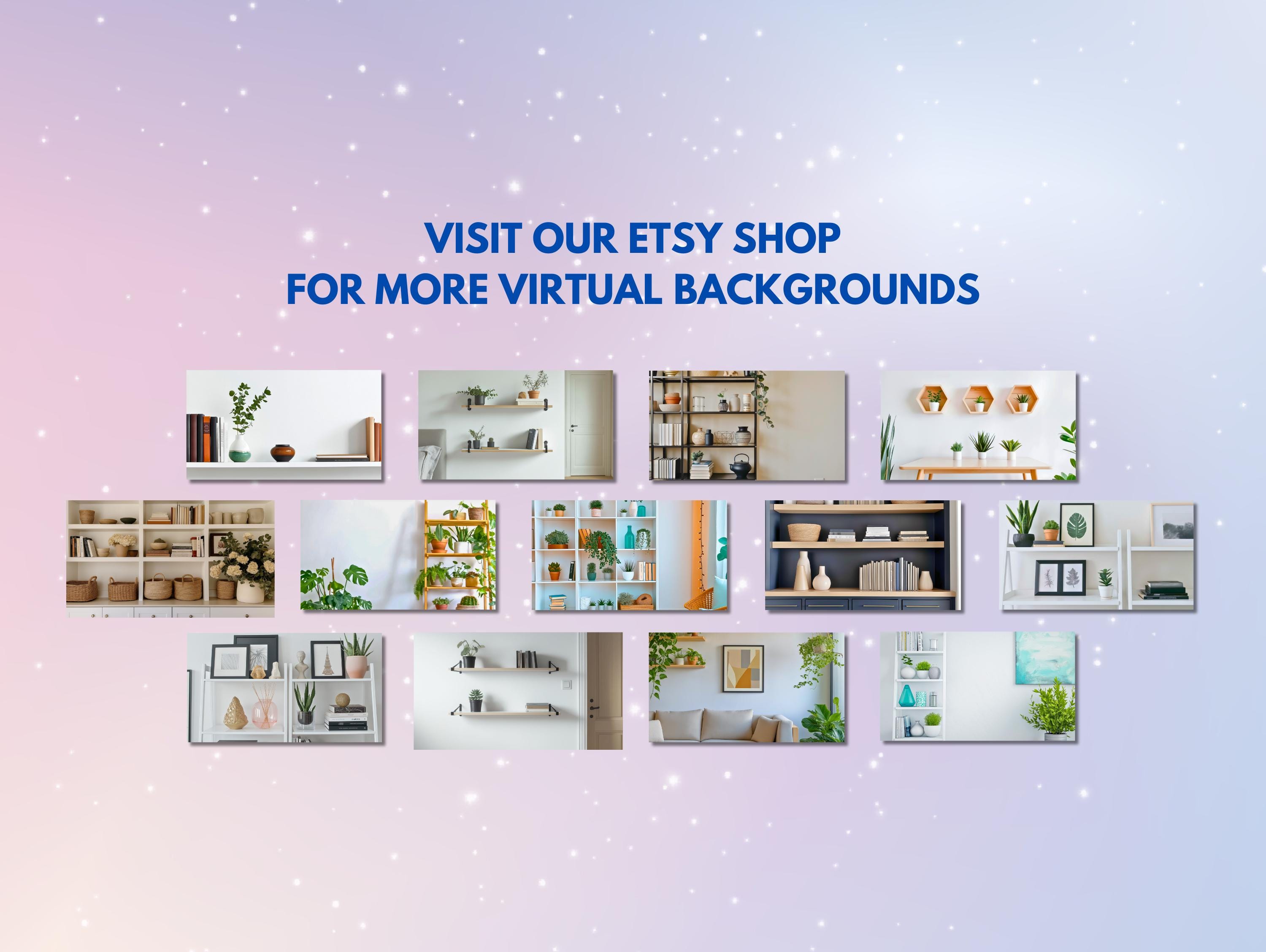 4 Blurred Home Office Virtual Backgrounds Bundle for Zoom and MS Teams ...