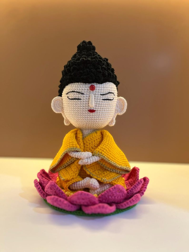 Crochet Buddha Decoration | Buddha Crochet Doll | Lotus Base | Crochet ...