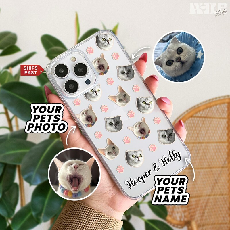 Cute Cat Phone Case - Etsy