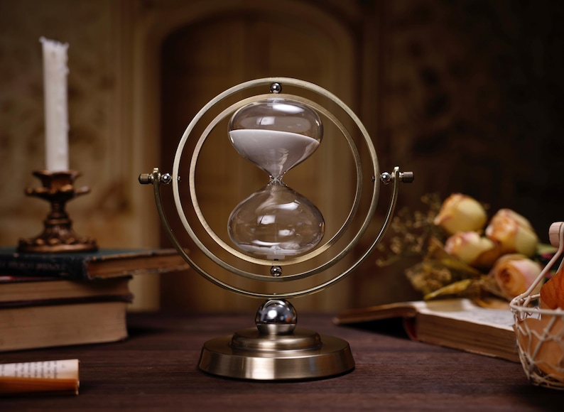 Engraved Hourglass: Rotating Globe Sand Timer - Wedding Unity Ceremony ...