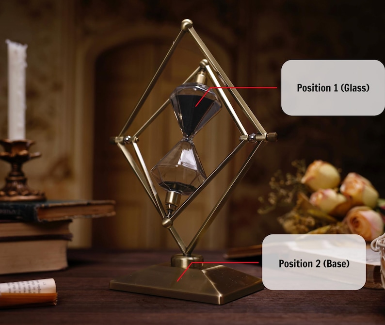Custom Engraving Geometry Rotatable 15/30/ Hourglass - Metal Sand Timer ...