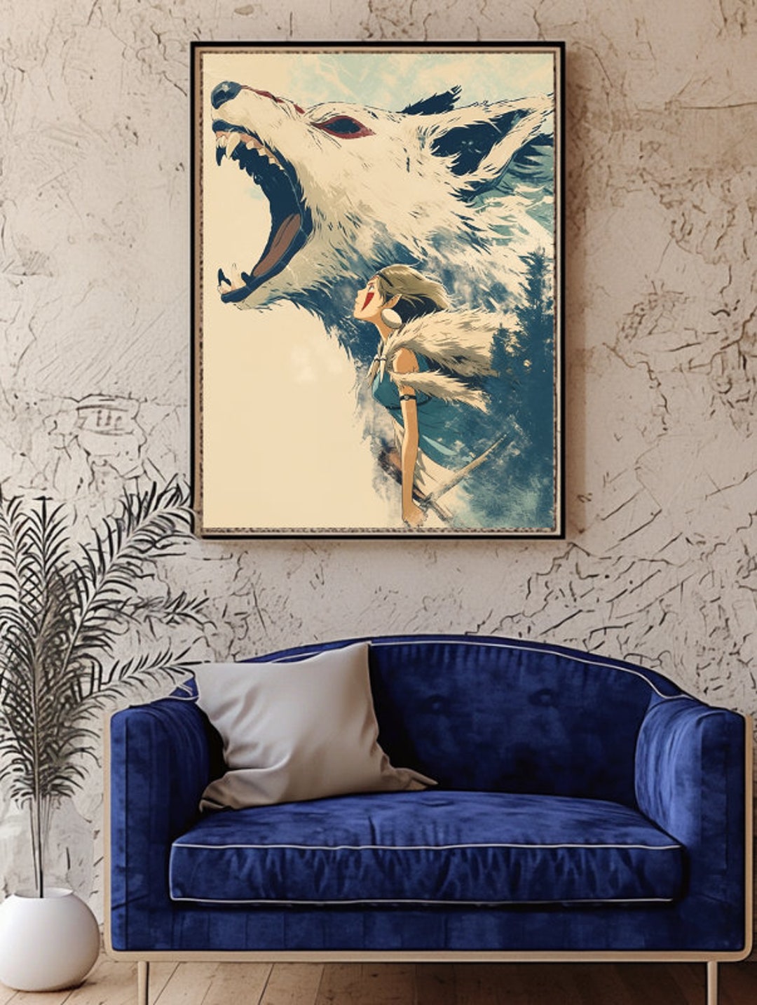 Studio Ghibli's "princess Mononoke" Wall Art Reimagined. Printable ...