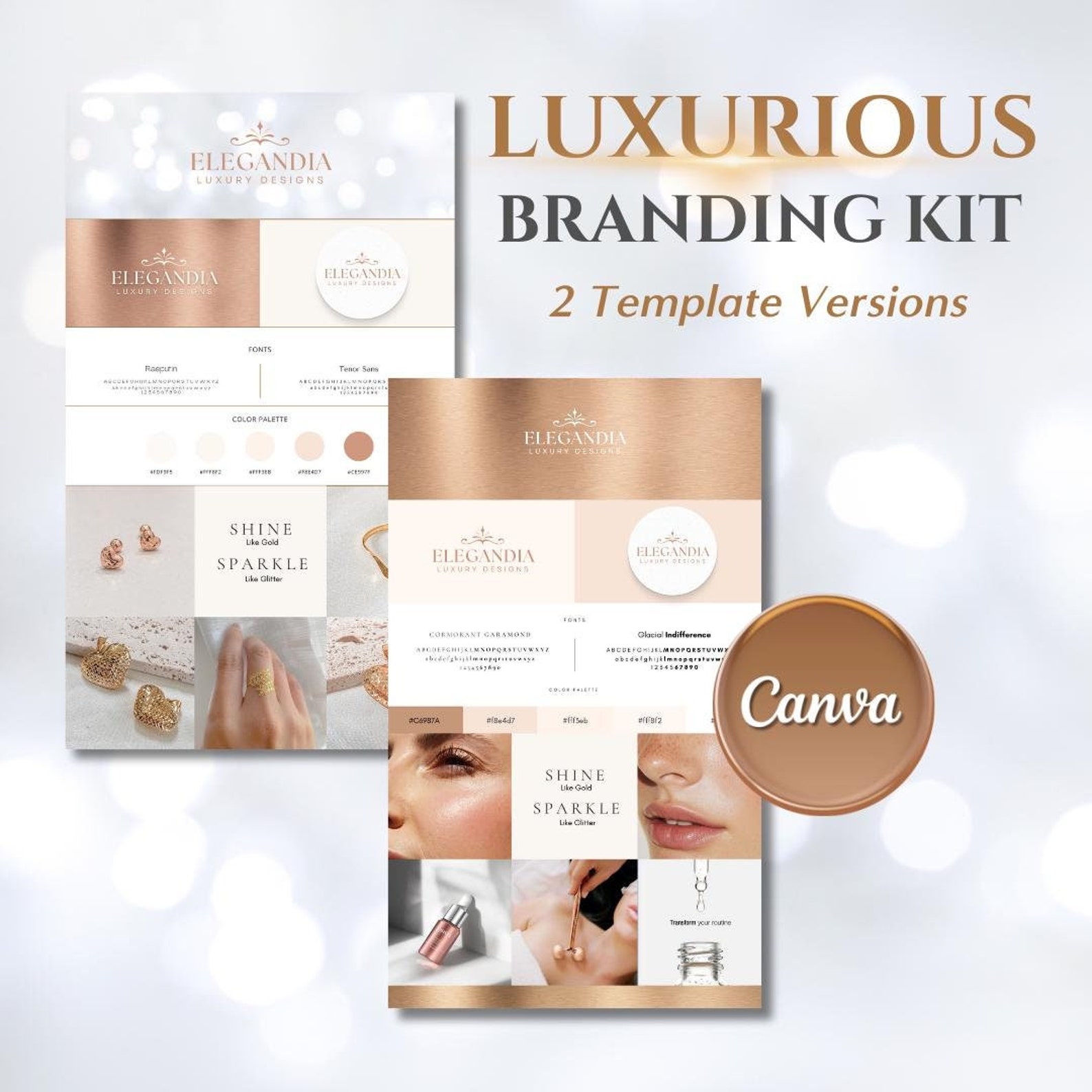 Luxury Branding Kit | Elegant Design Templates for Jewelry, Aesthetic ...