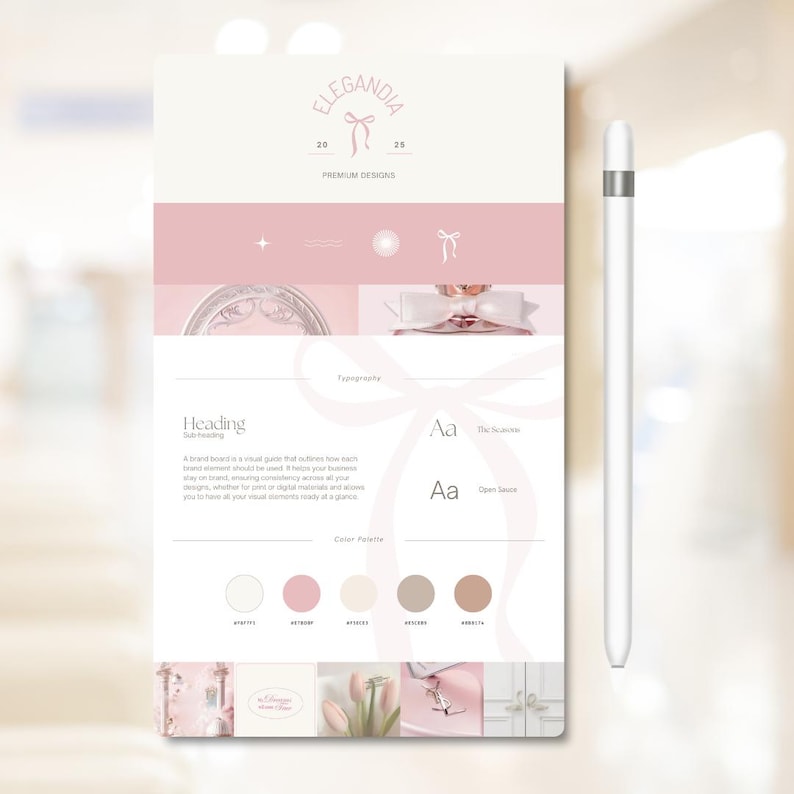 Coquette Branding Kit: Elegant Pink Logo Templates (canva) - Etsy